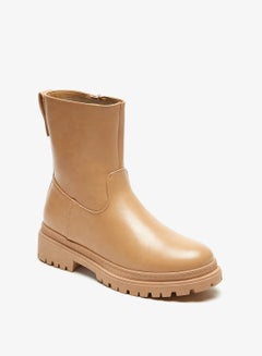 shoexpress Solid Boots with Zip Closure and Pull Tab Detail KSA ...