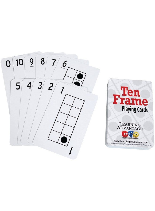 Learning Advantage Ten Frame Playing Cards - Set Of 44 - Learn And ...
