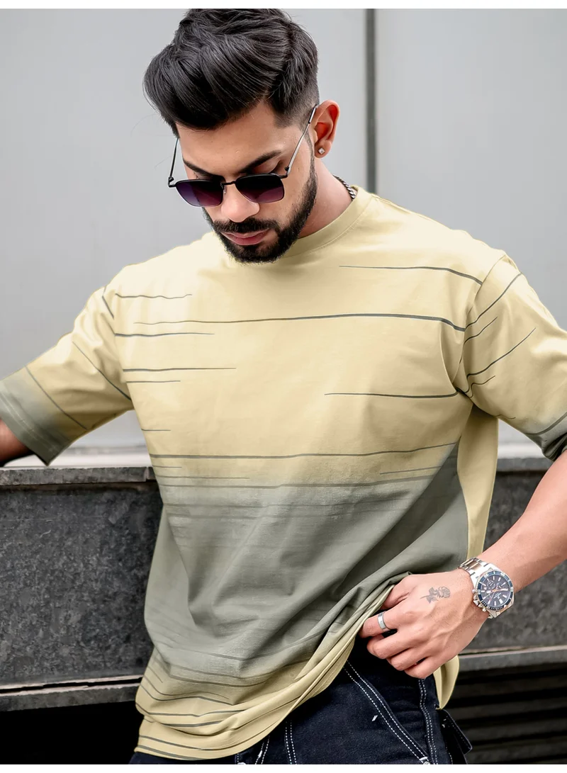 Maniac Maniac Mens Spray Print Round Neck 3/4th Sleeve Butterscotch ...