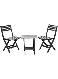 Cosmoplast Portable Camping Folding 2 Chair & Table Set Dark Grey UAE ...