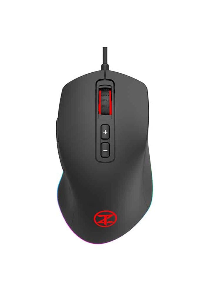 Techno Zone TechnoZone V 68 Gaming Mouse 8 PROGRAMMABLE KEYS RGB LIGHT AND SOFTWEAR EDITABLE ...