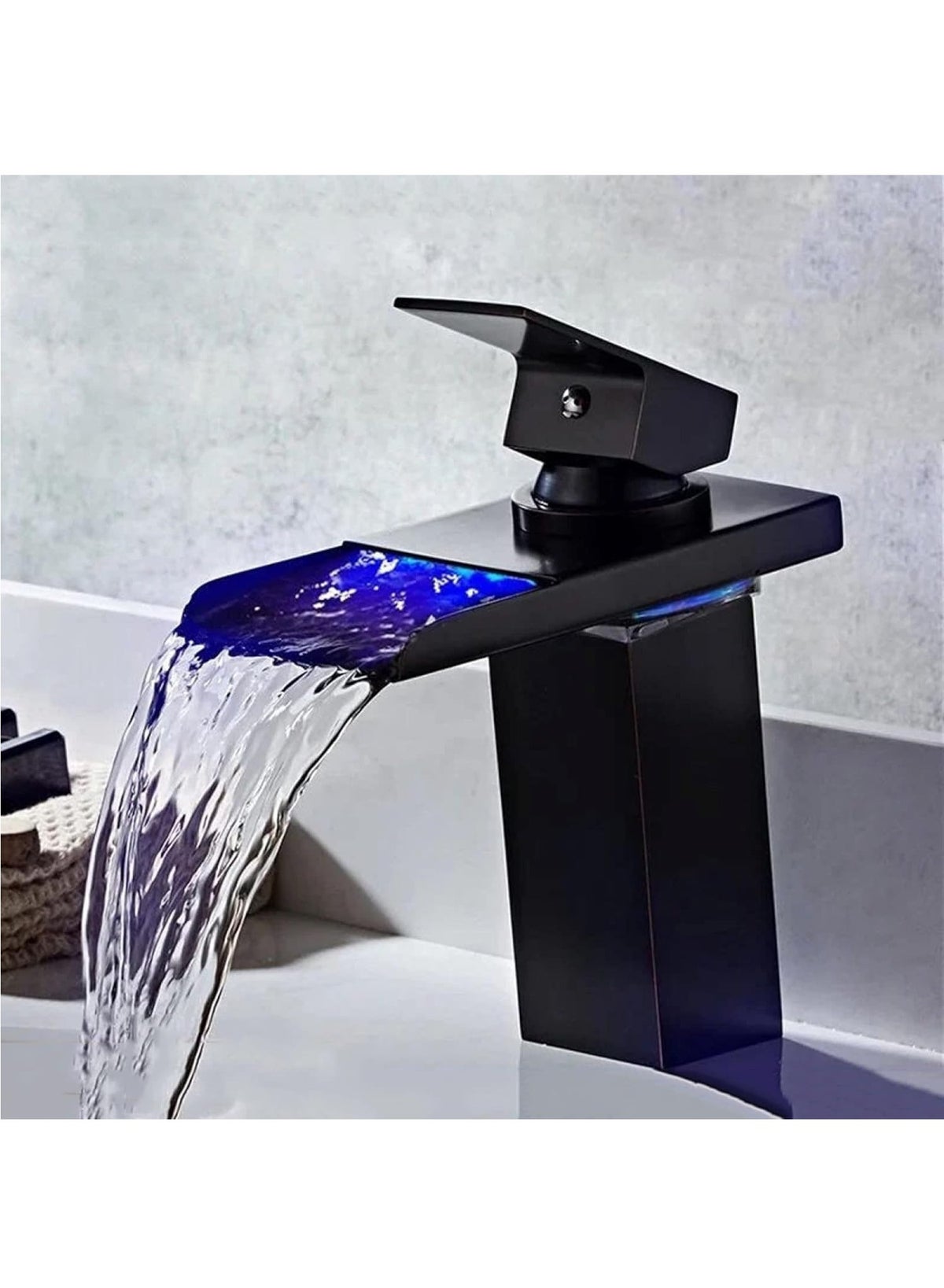 Generic Waterfall Tap Led, Brass Hot, and Cold Basin Sink Mixer Tap ...