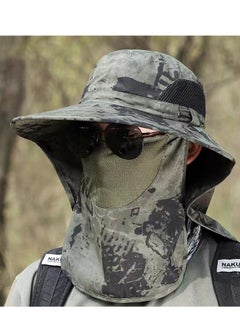 Generic 360 ° integrated face mask and sunscreen hat UV resistant hat ...