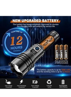 erorex Shadowhawk Flashlight Rechargeable Torch Light, 20000 Lumens ...