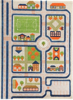 IVI 3D Play Carpet Traffic Design - Large | Blue | Activity Playmat for ...
