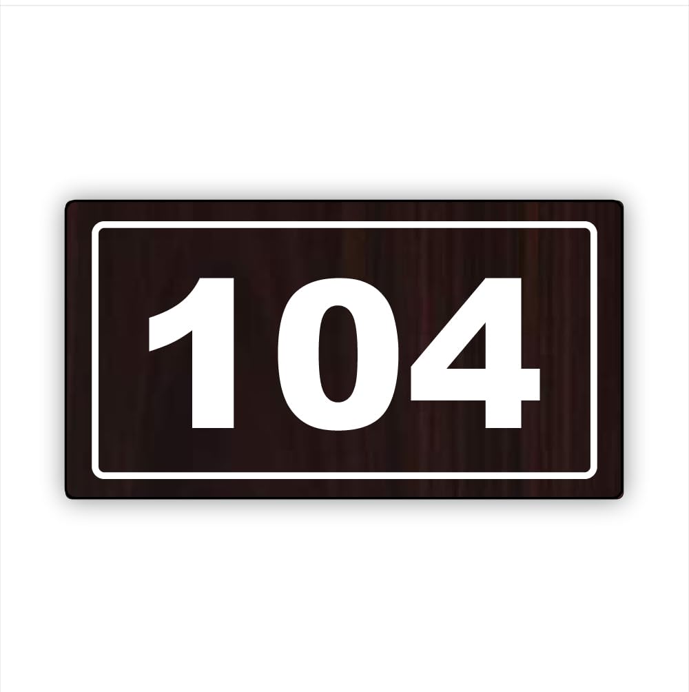SRG INFOTECH Number Plate - 104 Laser cut acrylic fixed with wood ...