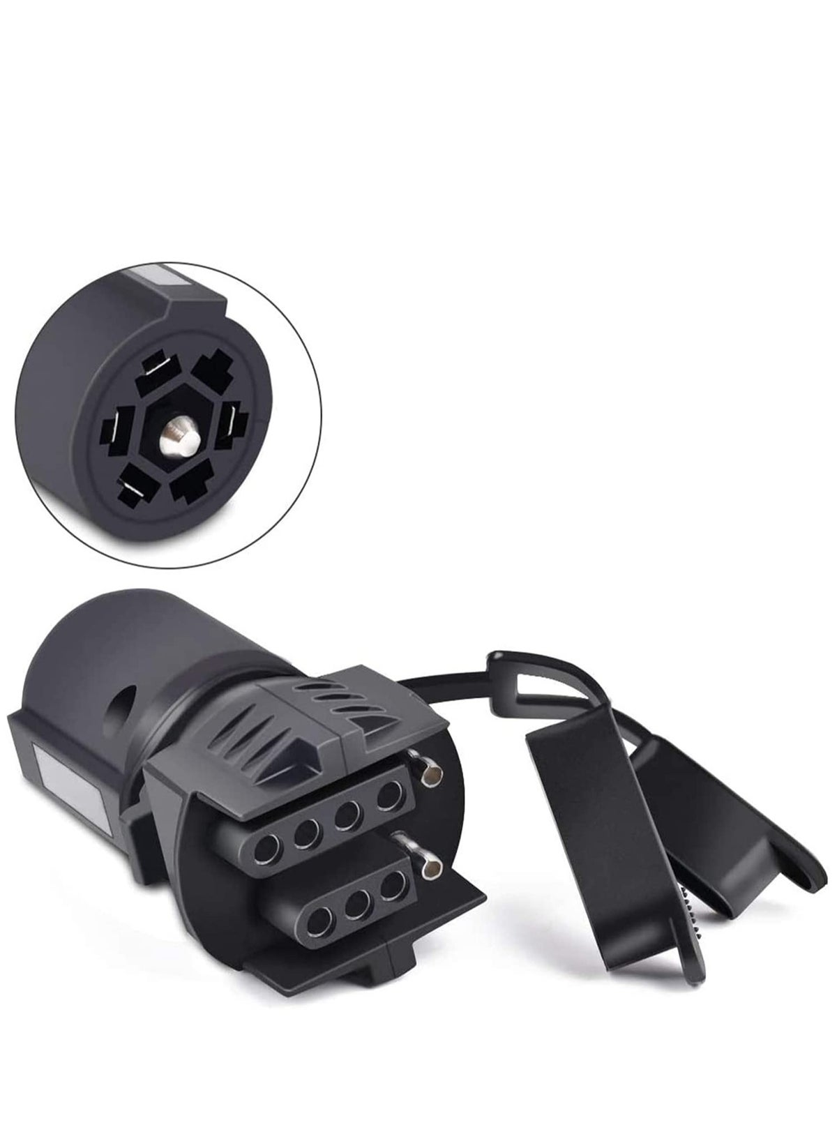 SYOSI Trailer Light Adapter 7 to 4,5 Way, 7 Round to 4, 5 Pin Flat ...