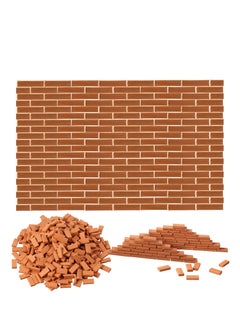 SYOSI 200 Pieces Mini Bricks Tiny Bricks for Landscaping Red Miniature ...