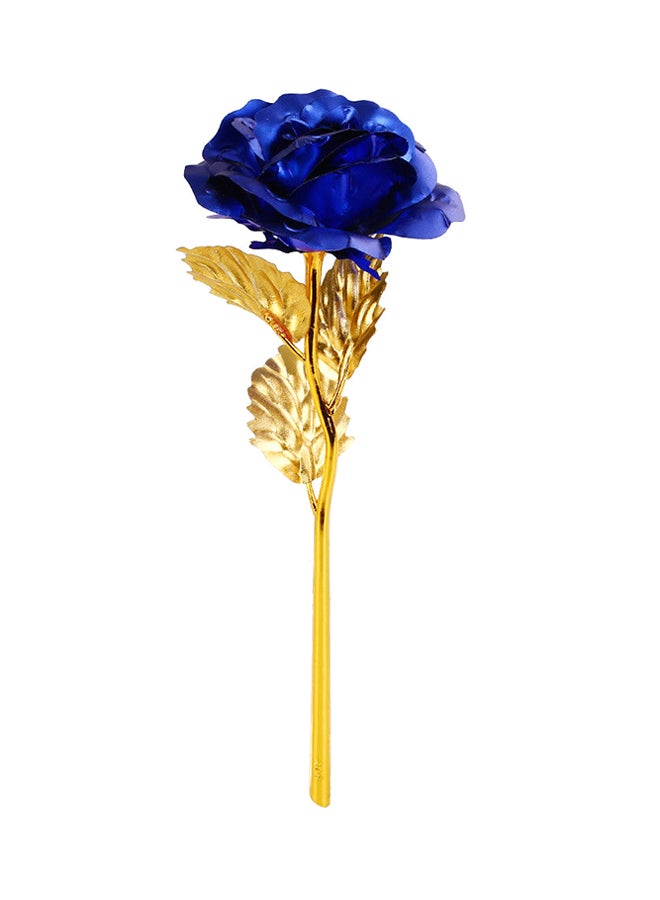 Generic 24K Gold Plated Rose With Stand Blue/Gold 26x9.5centimeter ...