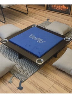 rb3haa Rb3haa Baloot Table With Cup Holders, Blue KSA | Riyadh, Jeddah