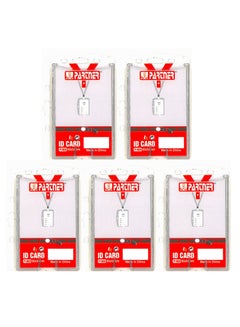 PARTNER 5-Piece Double Sided ID Card Holder With Vertical and ...