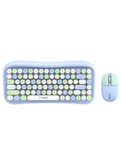 T-WOLF Wireless Keyboard and Mouse 2.4G Keyboard Wireless With Colorful ...