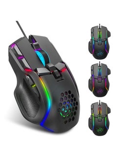 Rock Pow M8 LED Gaming Mouse Ergonomic Ultra-Lightweight Honeycomb ...