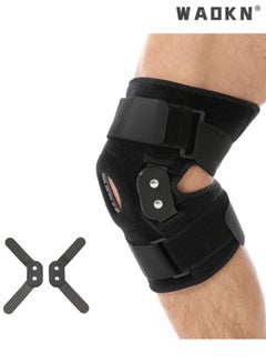 WAOKN Knee Brace for Women Men Hinged Knee Brace with Side Stabilizers ...