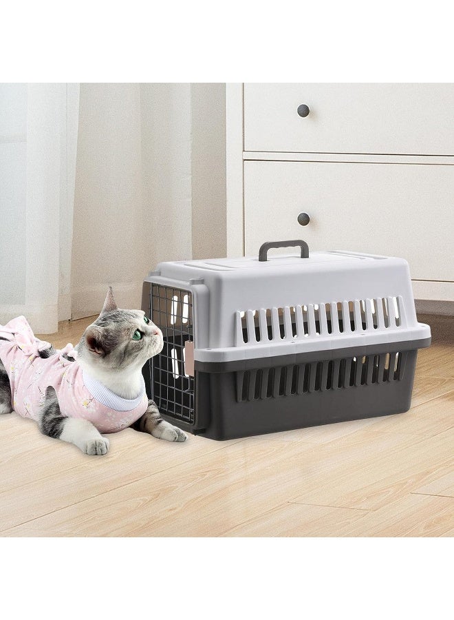 SKY-TOUCH Portable Hard Sided Pet Carrier Carry Breathable Crate Puppy ...