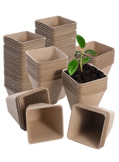 Generic Peat Pots Seed Starter Pots 50 Packs Biodegradable Eco-Friendly ...
