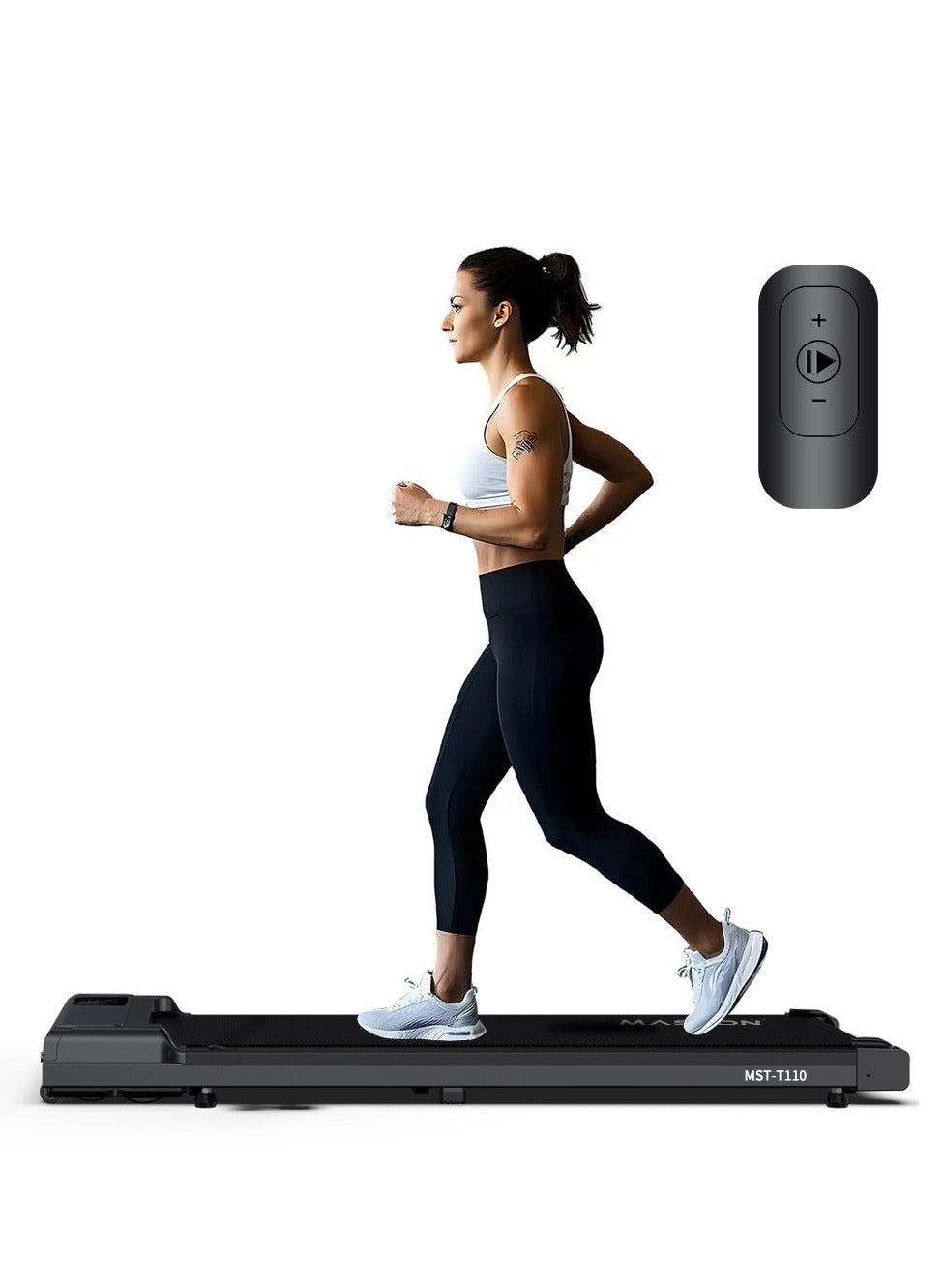Maston Maston Treadmill 1-6Km/h 110Kg Capacity Under Desk Walking Pad ...