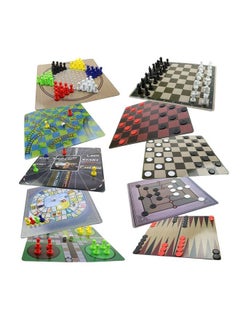 SN Incorp. Board Game Set 10 In 1 Board Games Collection Chess Checkers ...