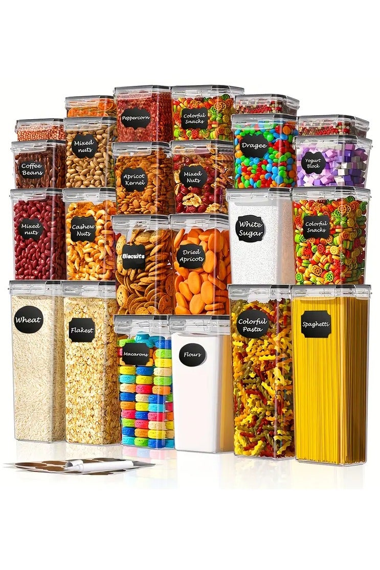 Noon East 24 Pack Airtight Food Storage Containers with Lids, Clear ...