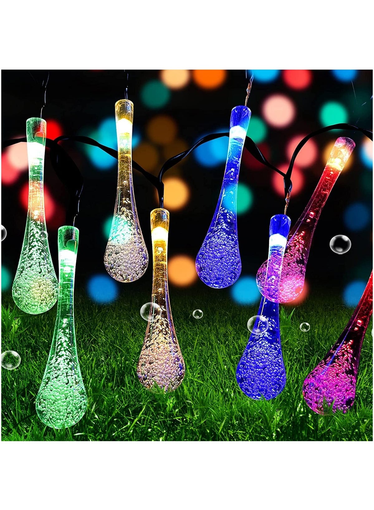 Generic Water Drop String Lights for Indoor 10 M / 32.8 Feet 100 LED ...