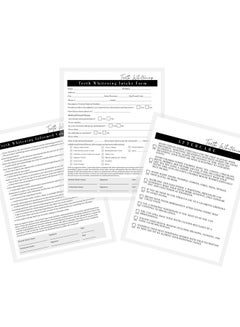 Lashicorn Teeth Whitening Intake Consent And Aftercare Form 75 Pack 8.5 ...