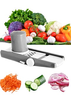 Biki Stainless Steel Vegetable,Built in Adjustable Safe Blades Grater ...