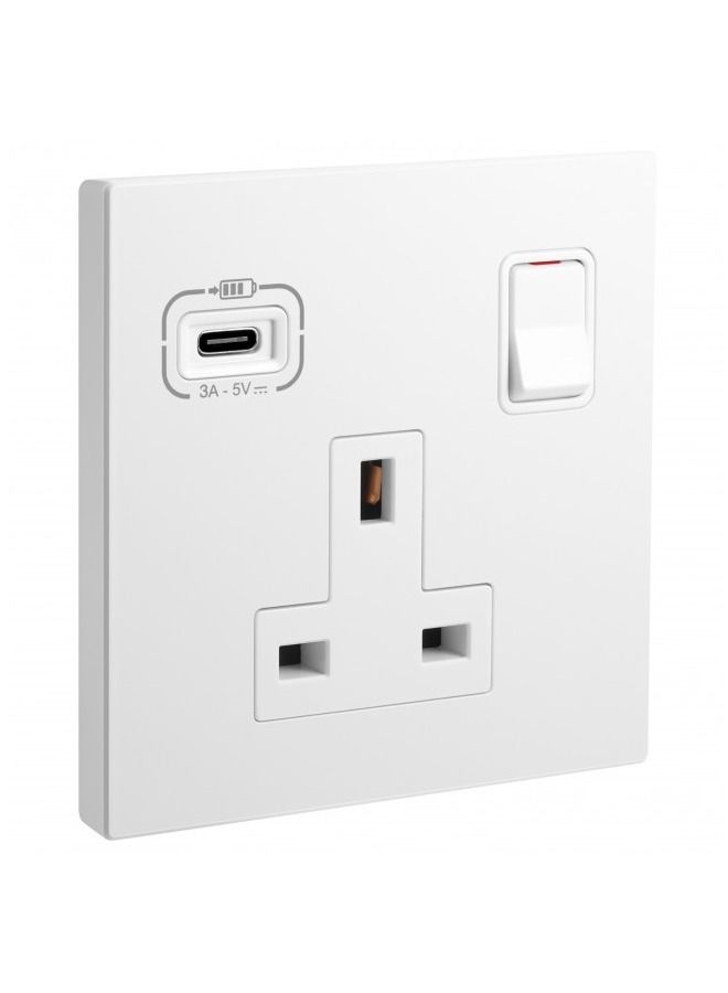 Legrand 13A Switch Socket 1Gang + USB C-Type Galion White | Best Price ...