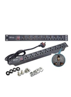 DKURVE DKURVE 8 Way PDU Universal Multi socket with UK Plug Power ...