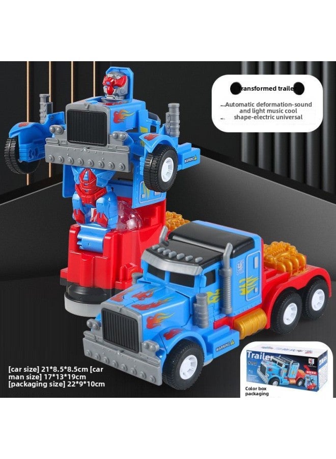 Generic Children's Electric Police Car Transformers Robot Toy Car Light ...