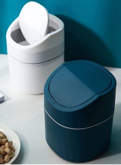 Y&D Mini Desktop Bin, Small Bin with Lid, Plastic Trash Can for Vanity ...