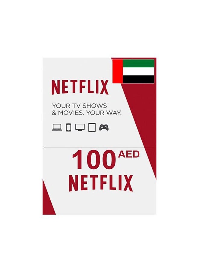 NETFLIX Netflix Top Up Gift Card 100 AED (UAE) (Digital Code) Delivery ...