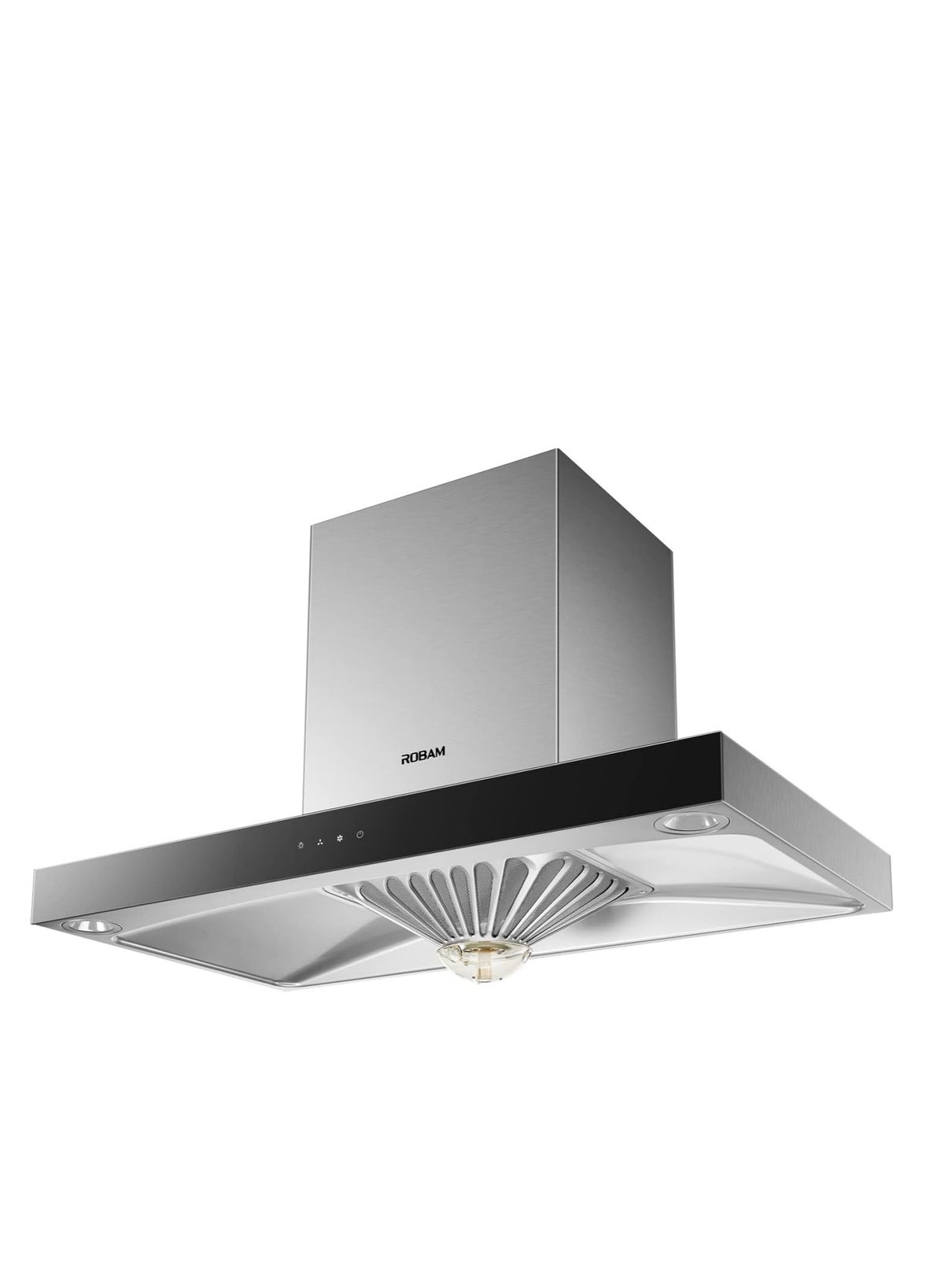ROBAM Robam Modern Wall-Mounted Kitchen Hood, 90 cm Width - Black ...