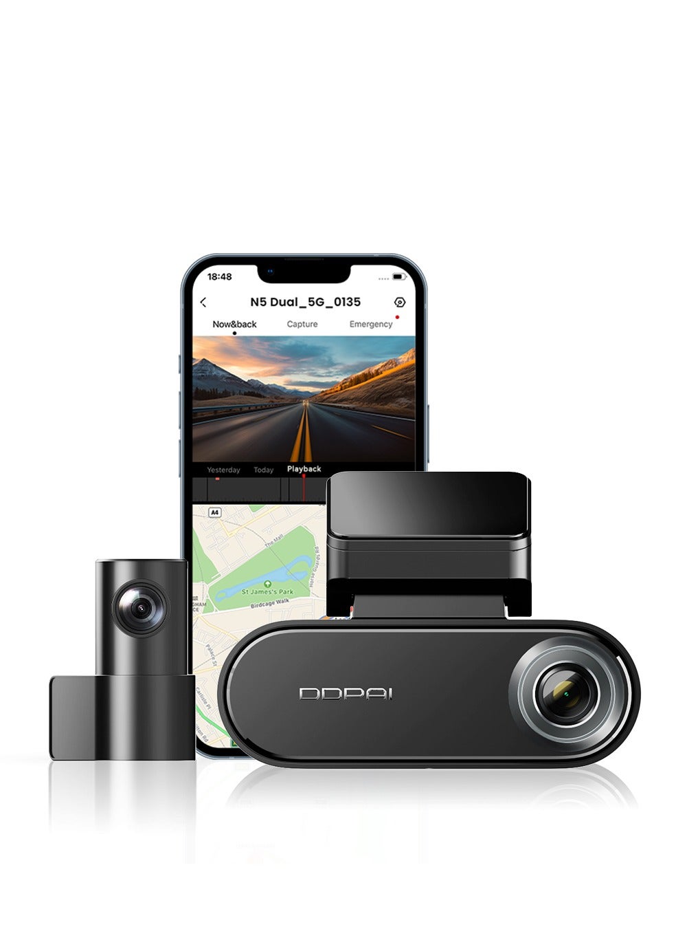 ddpai DDPAI 4K Car Dash Cam Front and Rear 2160P+1080P Built-in 32G ...