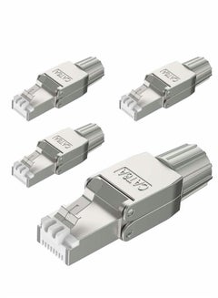 Generic RJ45 Cat6A Connectors, Tool-Free Reusable Shielded Ethernet ...