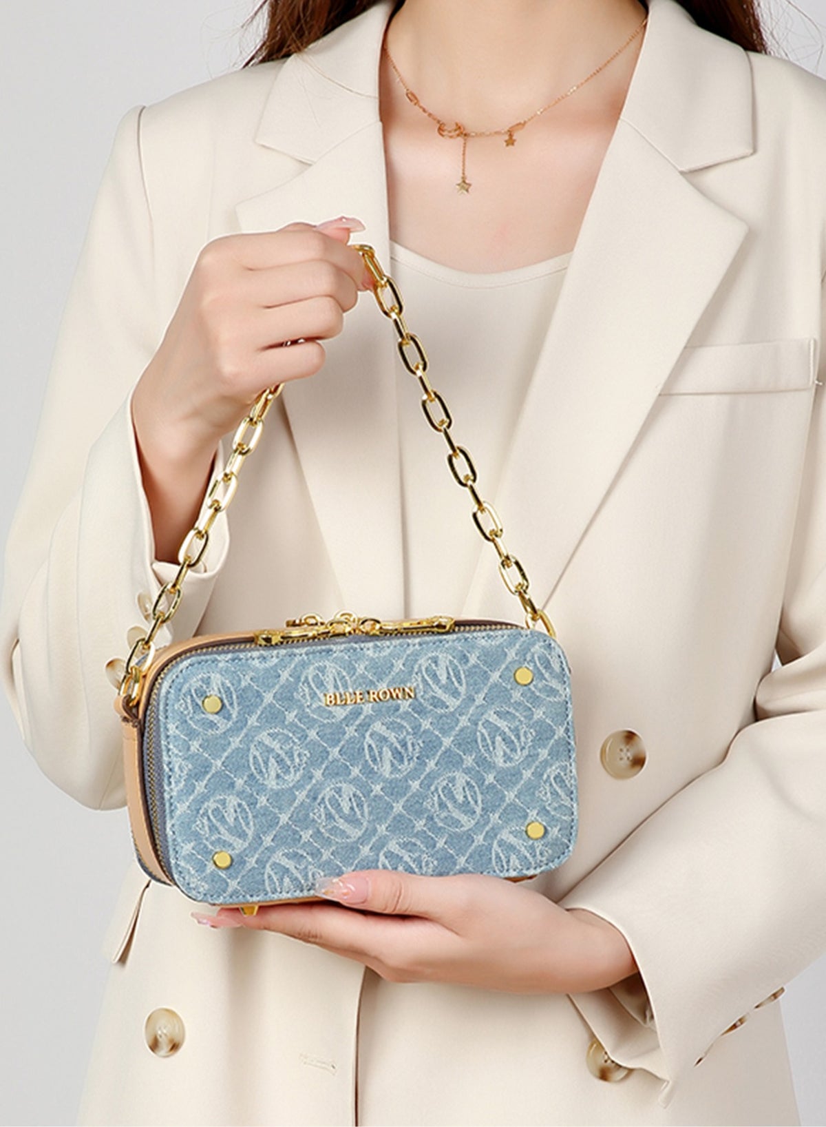 BLLE ROWN New Arrival Women's Luxury Handbags 2pcs Bag Set With Coin ...