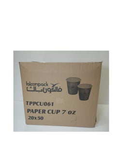 Falconpack Falcon 1-Carton(20 X 50 Pcs) (1000 Psc) Paper Cups 7oz UAE ...