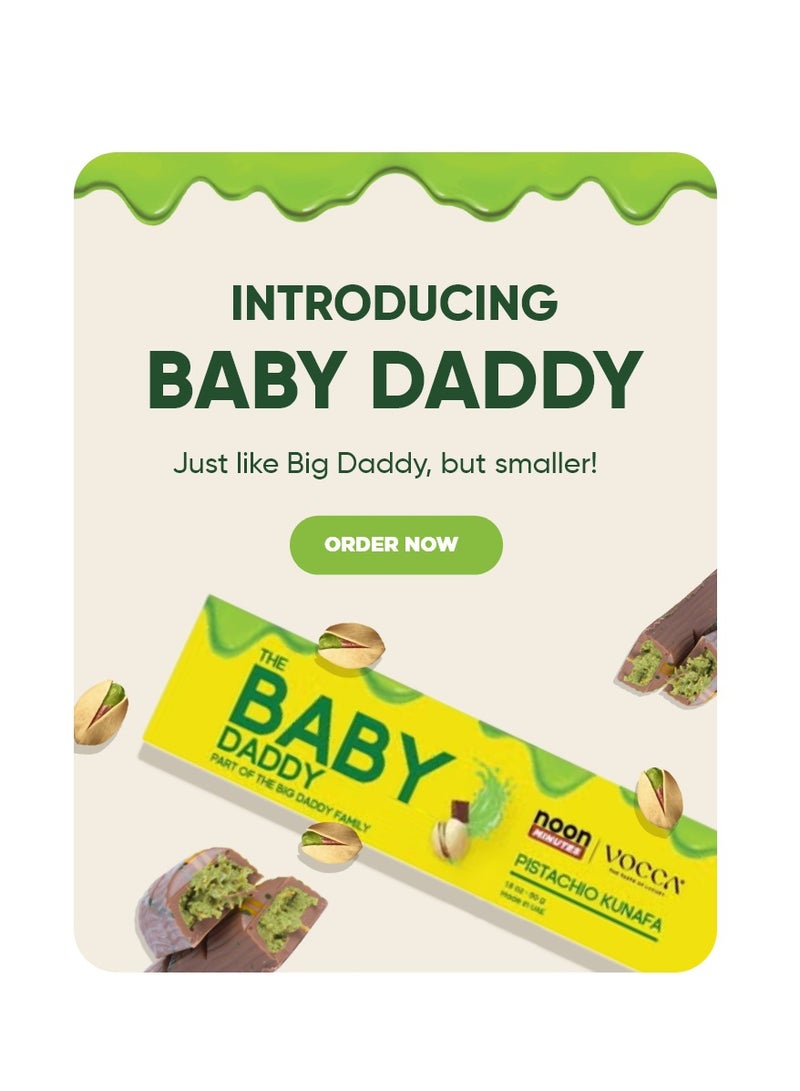 Buy The Big Daddy (Baby Daddy) Pistachio Kunafa Filled Chocolate Bar ...