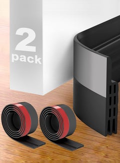 S-Color 2 Pack Door Draft Stopper Under Door Sweeper Seal Blocker ...