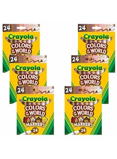 Crayola Crayola Colors of the World Markers - 6 Pack (24ct), Bulk Skin ...