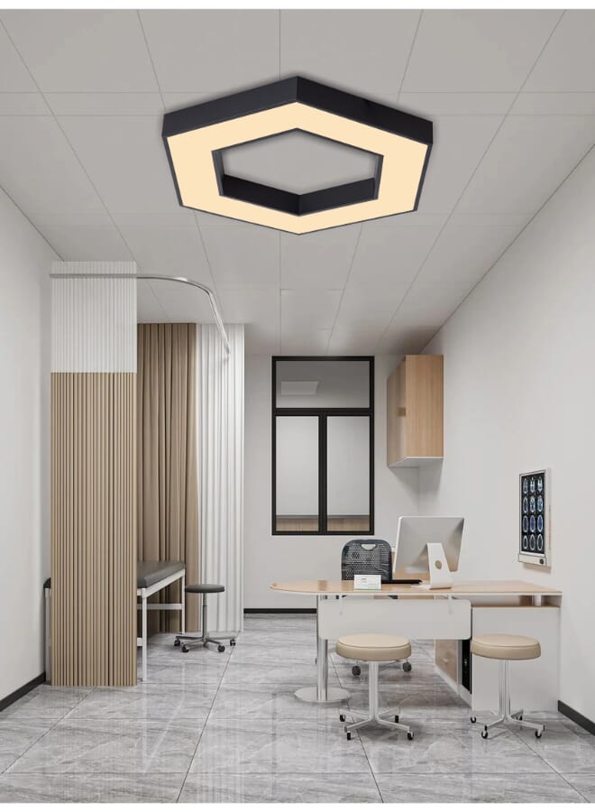 Best Power Modern LED Hollow Hexagon Ceiling Light – 24W, 60cm, Neutral ...