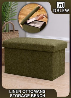 DBLEW Ottomans Cube Foldable Rectangular Bench Footrest 49x30x30cm ...