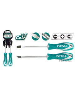 TOTAL TOTAL 2PCS Go-Through Screwdriver Set – S2 Industrial Steel, Hex ...