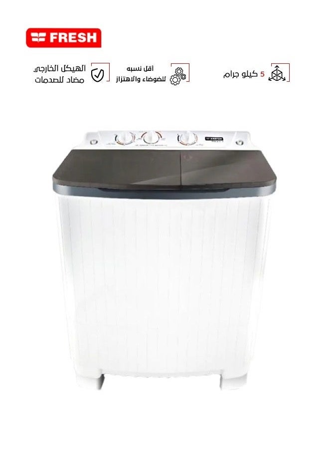 Fresh Twin Tub Washing Machine - 5 kg - White - FRW-700 | Best Price ...