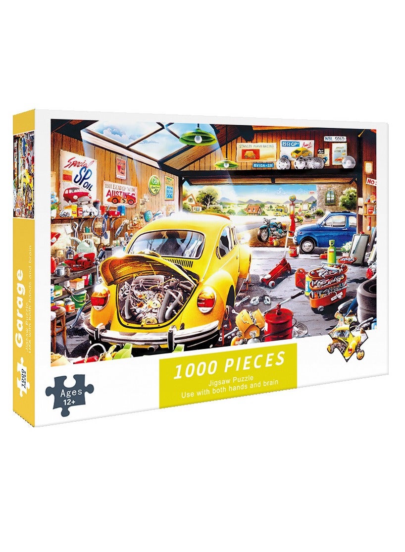 Generic 1000pcs Adult Cartoon Puzzle Garage，Canvas Size 75cm * 50cm ...