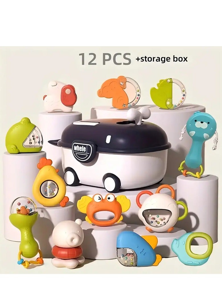 Generic 12pcs Cartoon Animal Baby Bed Bell Rattle Baby Calming Toy ...