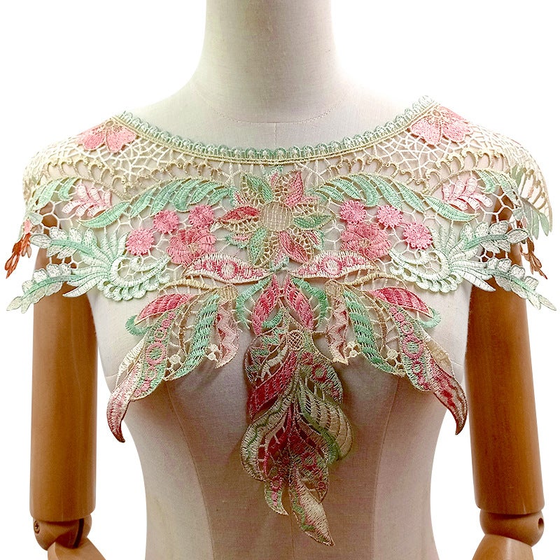 Generic Color Embroidery Collar Large Size Corsage Color Embroidery ...