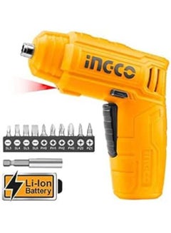 INGCO INGCO Lithium-Ion Cordless Screwdriver Powered Screwdriver LED ...