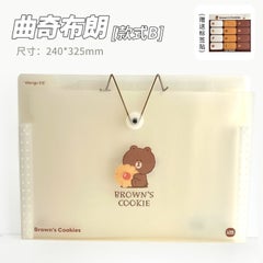 Generic Wengu Brown Bear 8-Pocket Accordion File Folder for Students ...