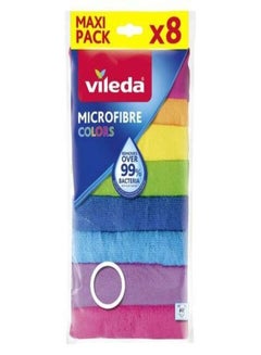 Vileda Vileda Microfiber Colors All Purpose Wiping Cloth 8Pcs UAE ...