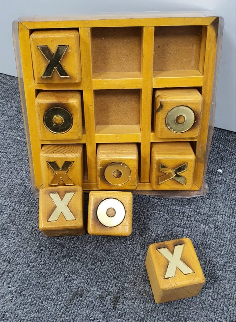 Generic Tic Tac Toe Game Toy, Classic Wooden Checkerboard Educational ...